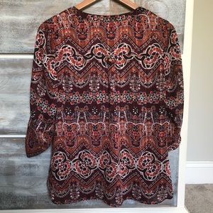 Sara Michelle | Tops | Sara Michelle Sheer Burnt Orange Top | Poshmark